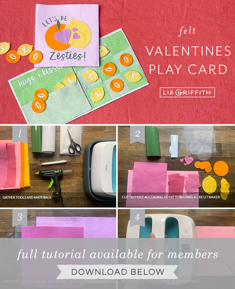 Felt Valentines Play Cards for Kids DIY Tutorial - Lia Griffith