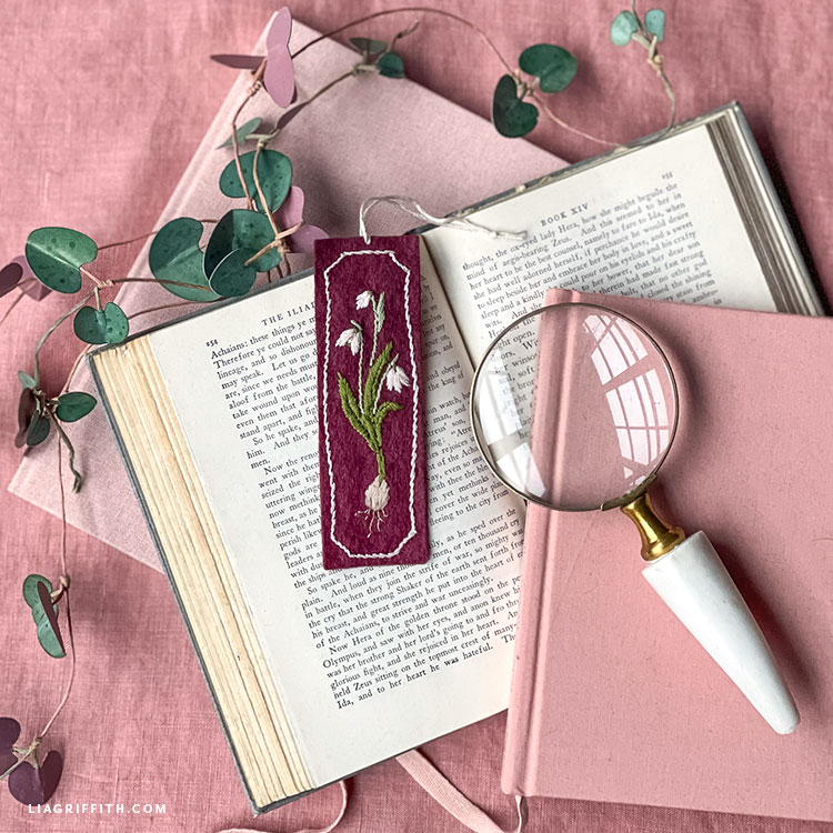 Embroidered Bookmark DIY Tutorial - Lia Griffith