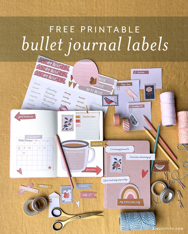 108 Free Bullet Journal Labels - Lia Griffith