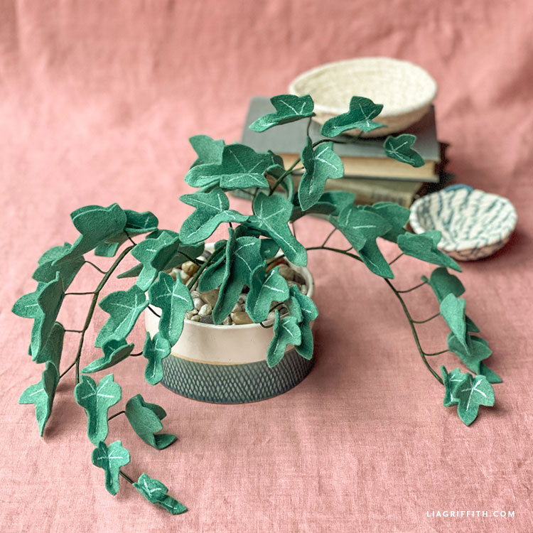 Felt English Ivy Plant Template & Tutorial - Lia Griffith