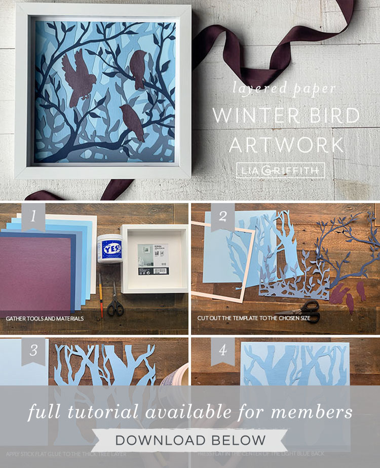 How to Make Your Own Layered Paper Bird Art - Lia Griffith