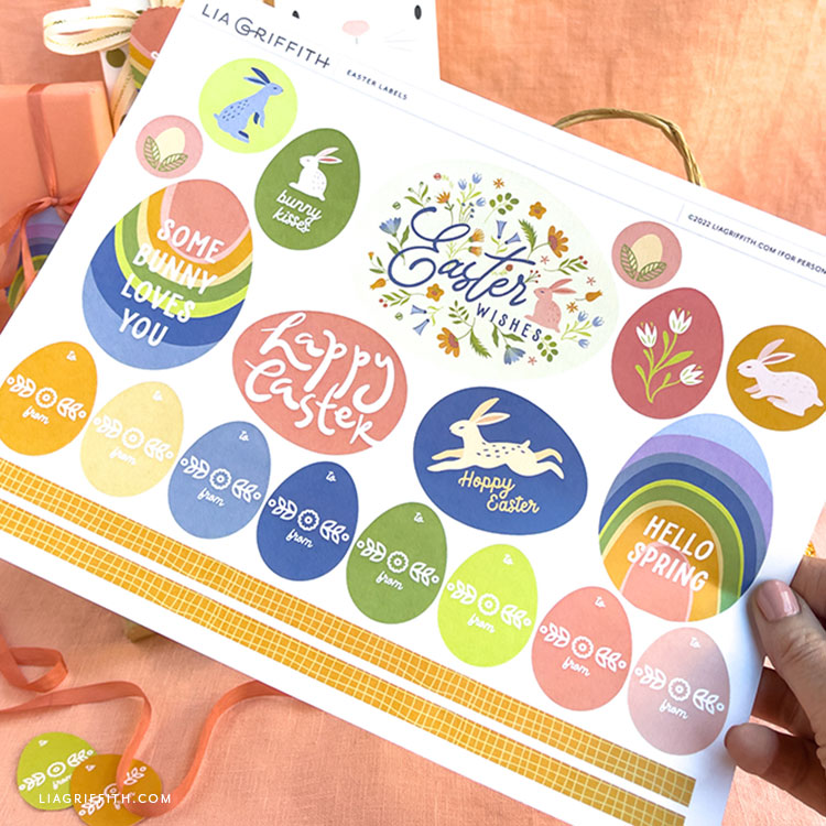 Free Easter Labels & Bunny Treat Box - Lia Griffith