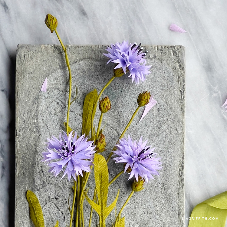 Crepe Paper Cornflowers & Buds (Workshop) - Lia Griffith