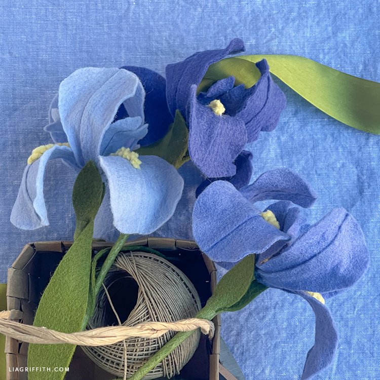 Felt Bearded Iris DIY Template & Tutorial - Lia Griffith