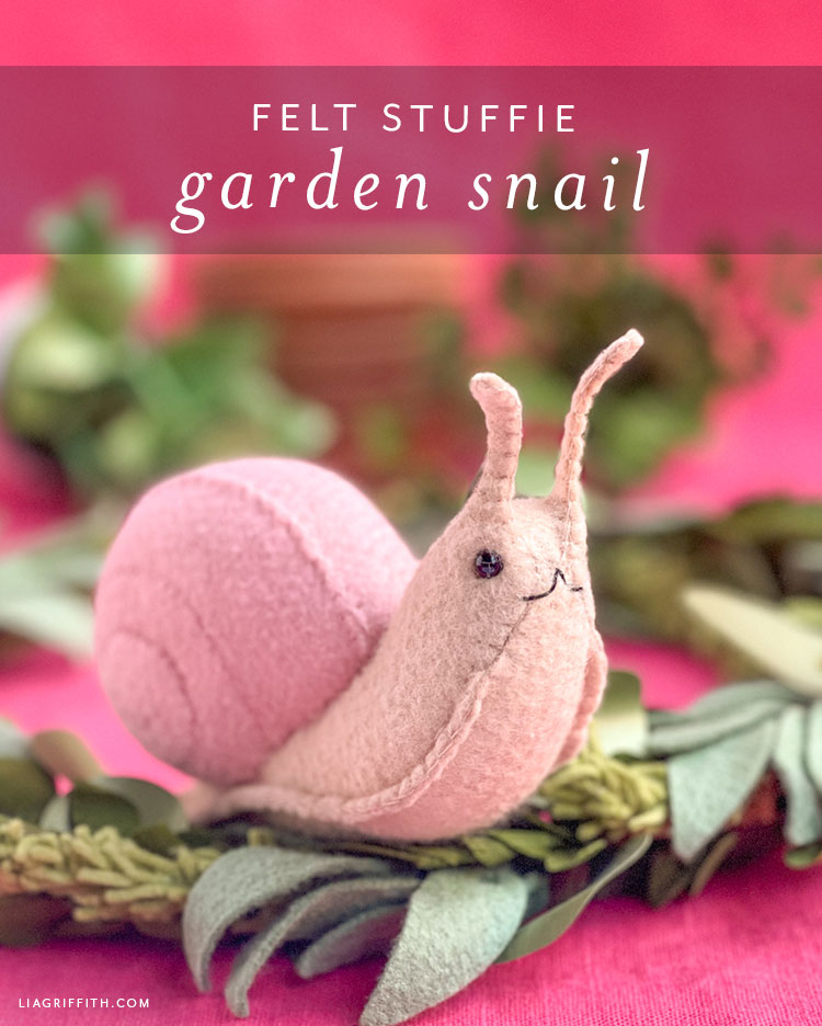 Felt Snail Stuffie DIY Pattern & Tutorial - Lia Griffith