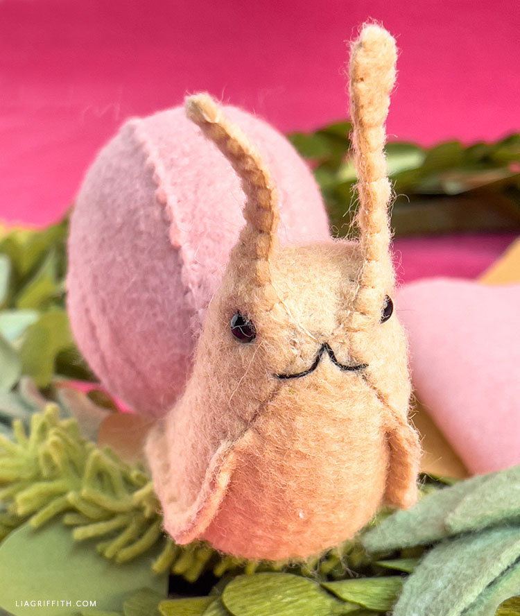 Felt Snail Stuffie DIY Pattern & Tutorial - Lia Griffith