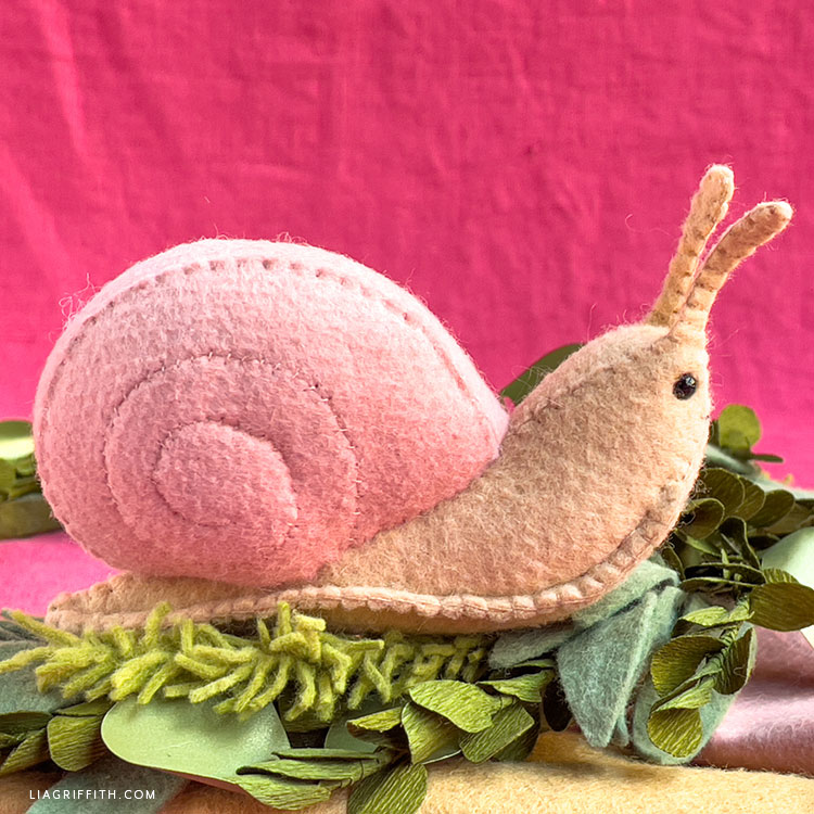 Felt Snail Stuffie DIY Pattern & Tutorial - Lia Griffith