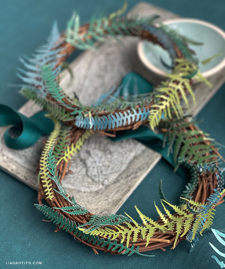 Paper Fern Wreath Template & Tutorial - Lia Griffith
