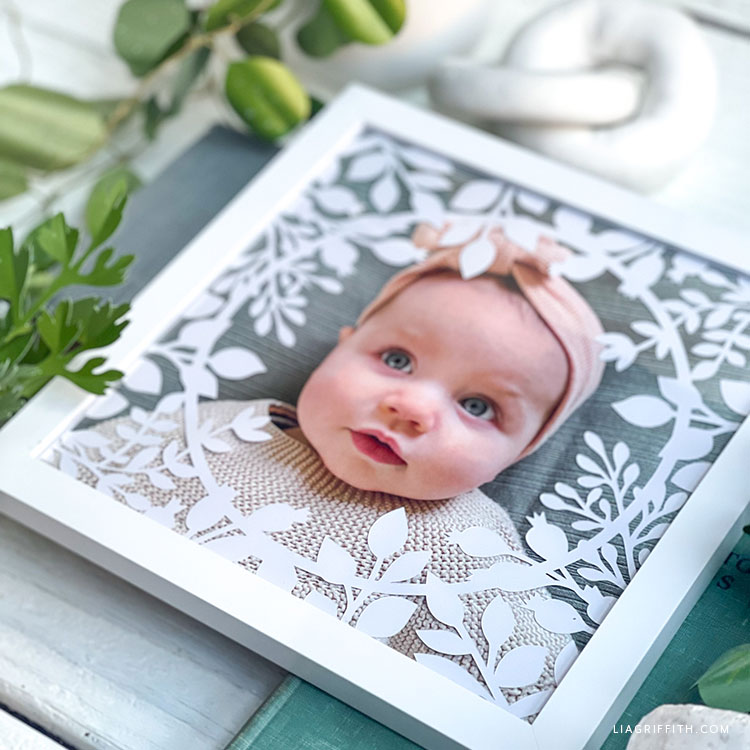 Papercut Spring Photo Frame Template & SVG File - Lia Griffith