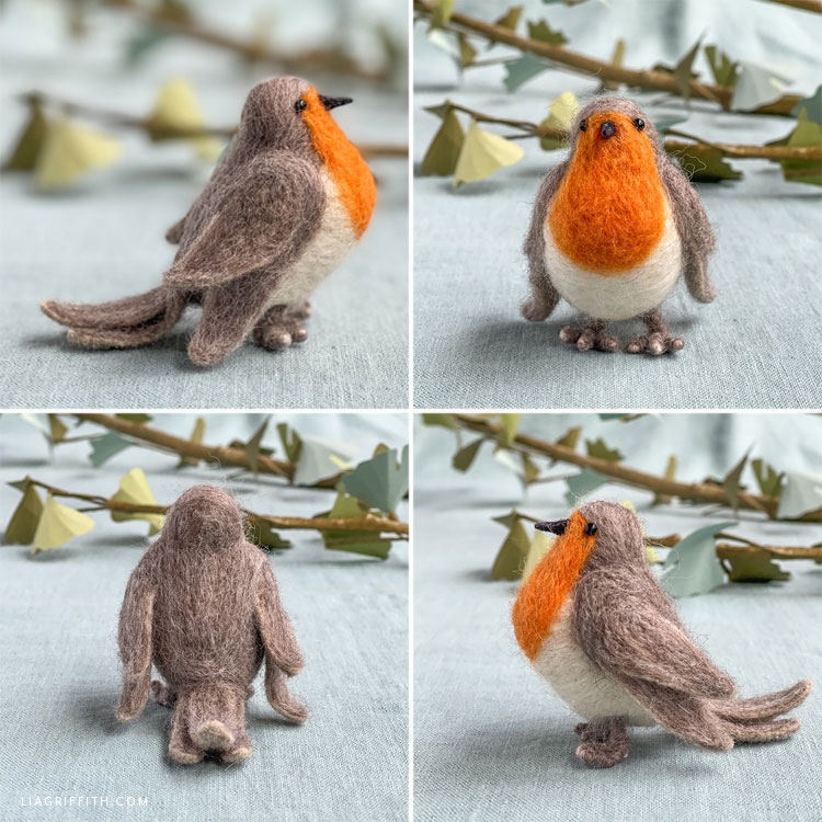 Needle-Felted Robin Template & Tutorial - Lia Griffith