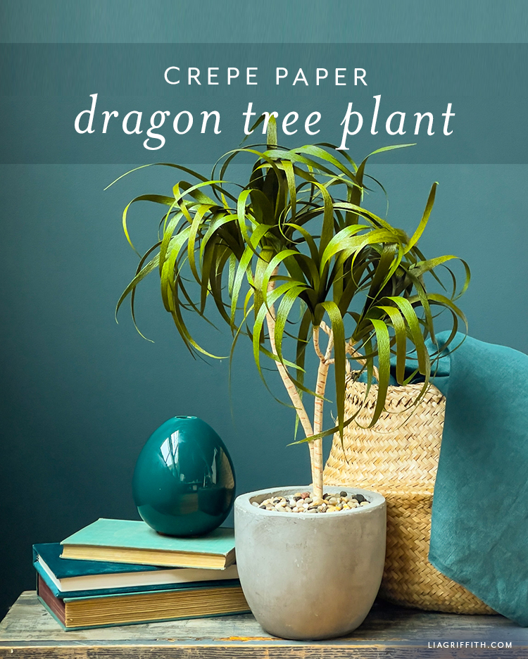Crepe Paper Dragon Tree Plant DIY Tutorial - Lia Griffith