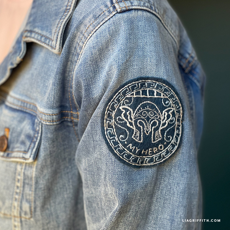 My Hero Embroidered Felt Patch Pattern & Tutorial - Lia Griffith