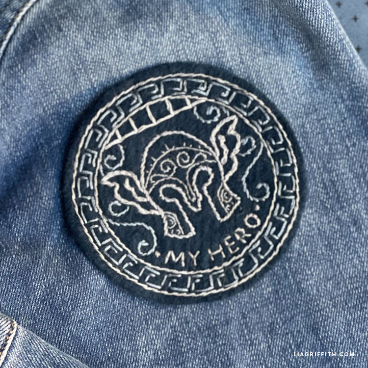 My Hero Embroidered Felt Patch Pattern & Tutorial - Lia Griffith