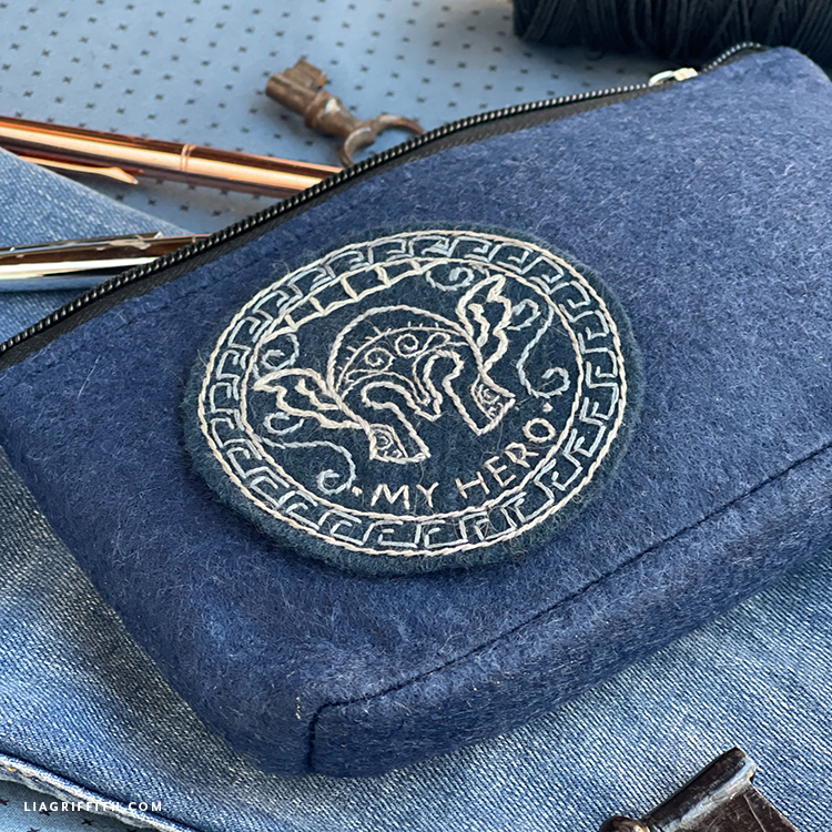 My Hero Embroidered Felt Patch Pattern & Tutorial - Lia Griffith
