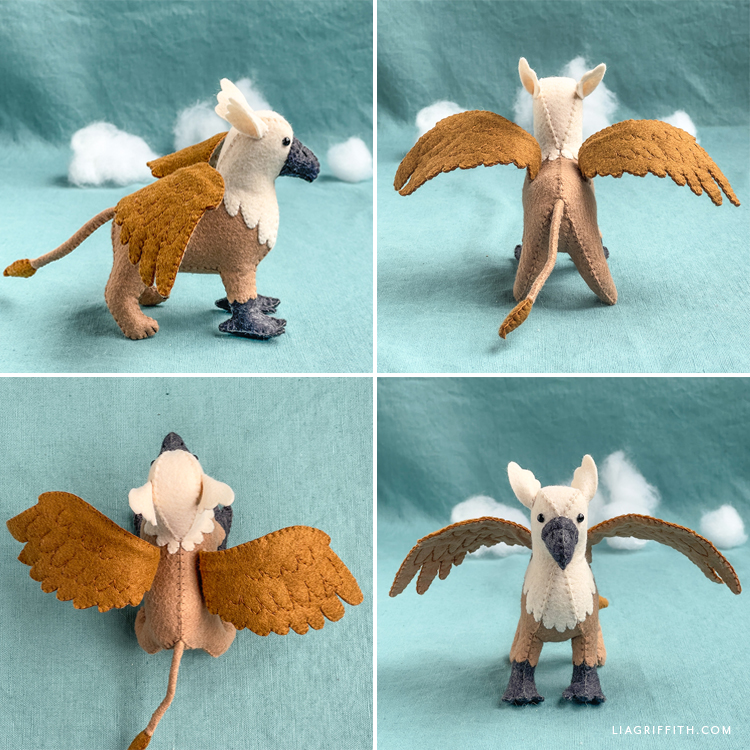 Felt Griffin Stuffie DIY Pattern & Tutorial - Lia Griffith