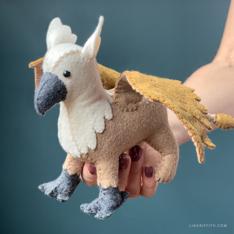 Felt Griffin Stuffie DIY Pattern & Tutorial - Lia Griffith