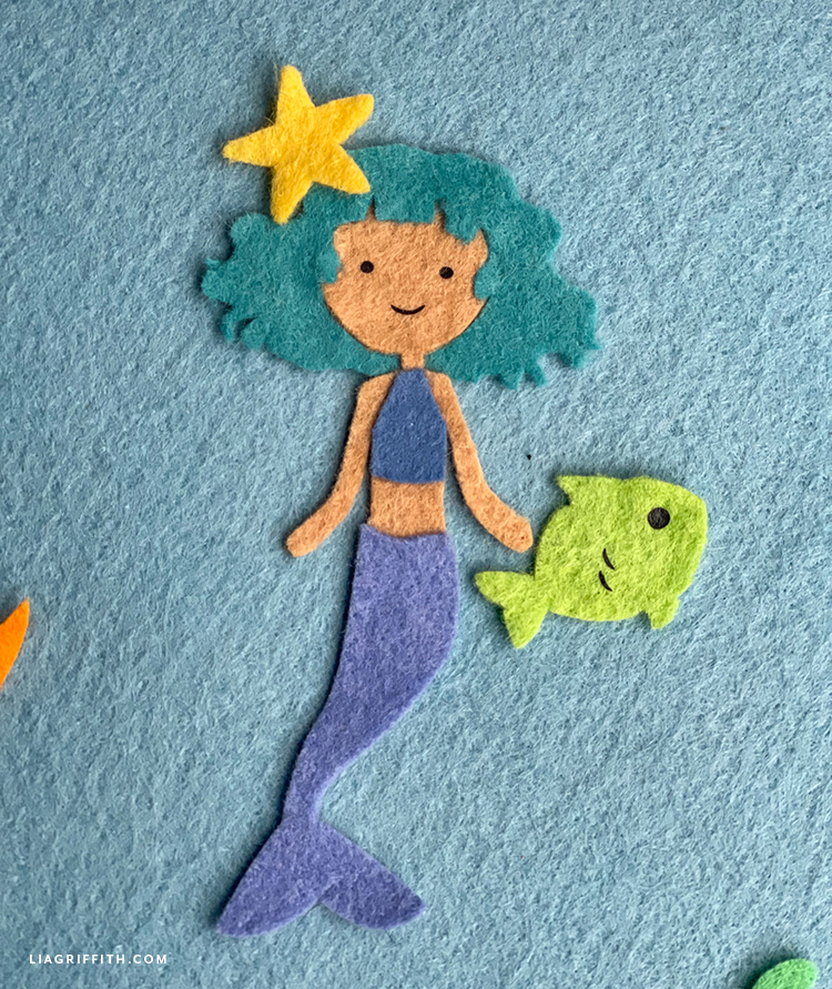 Felt Merfolk Playmat DIY Template & Instructions - Lia Griffith