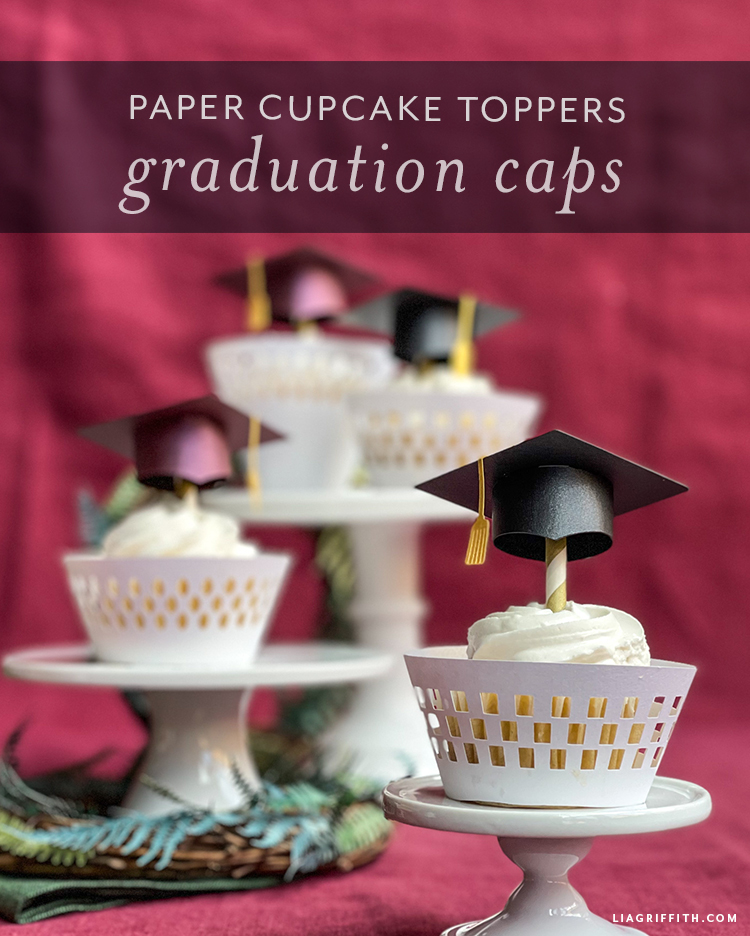 Graduation Cupcake Toppers and Wrappers - Lia Griffith