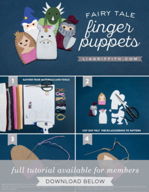 Felt Fairy Tale Finger Puppets Template & Tutorial - Lia Griffith