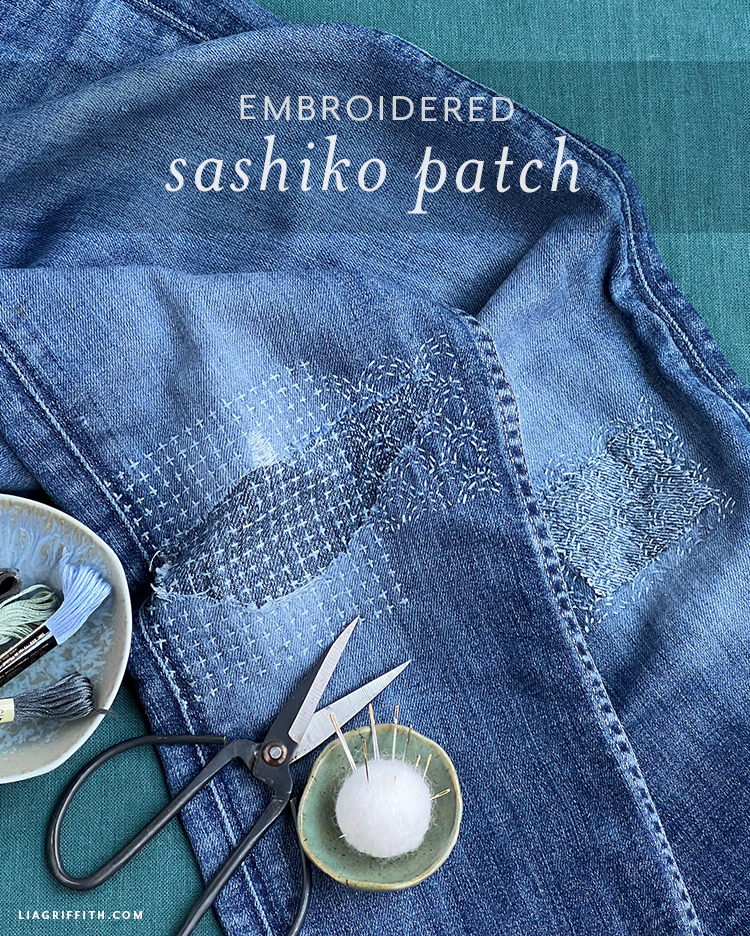 DIY Sashiko Patch Video Tutorial - Lia Griffith