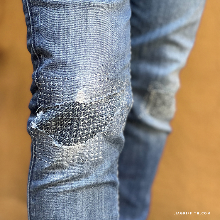 DIY Sashiko Patch Video Tutorial - Lia Griffith