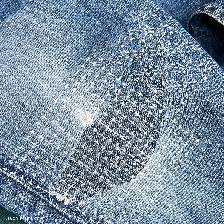 DIY Sashiko Patch Video Tutorial - Lia Griffith