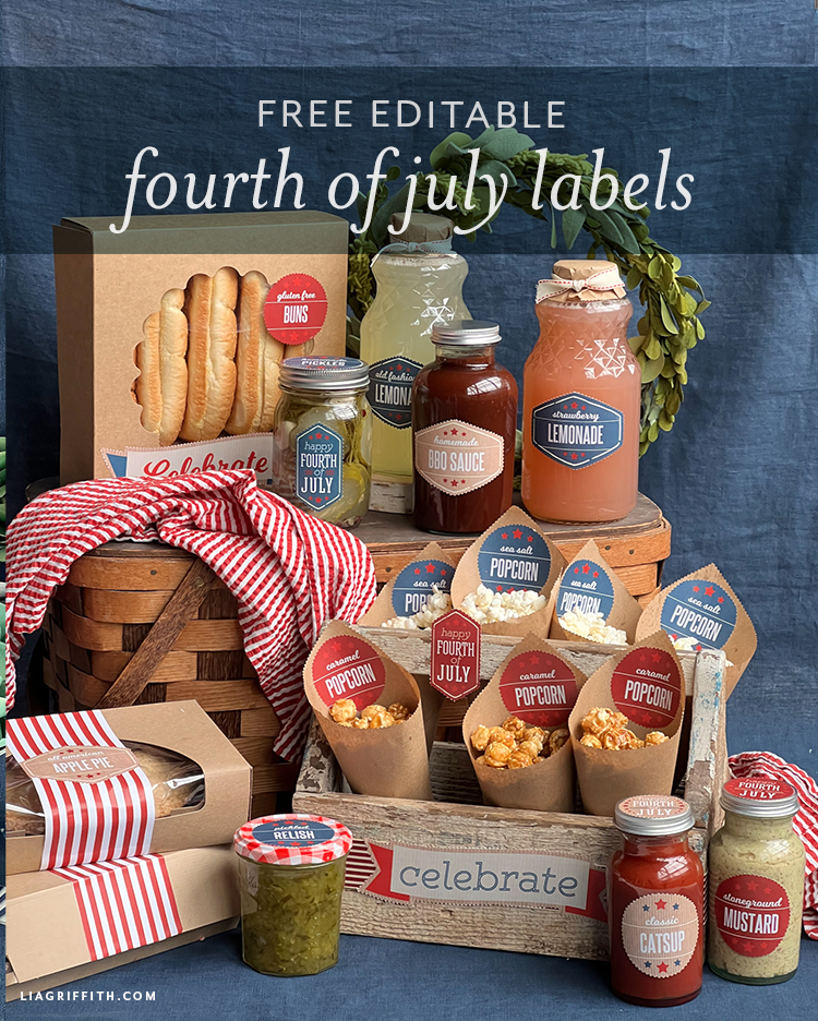 Fourth of July Labels (Free Printable) - Lia Griffith