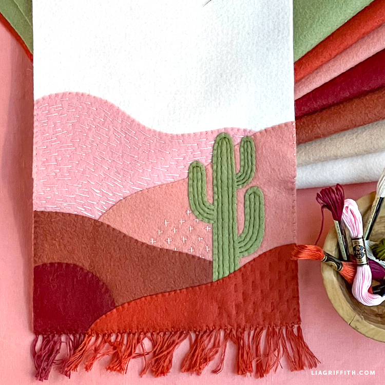 Felt Desert Wall Hanging DIY Tutorial - Lia Griffith