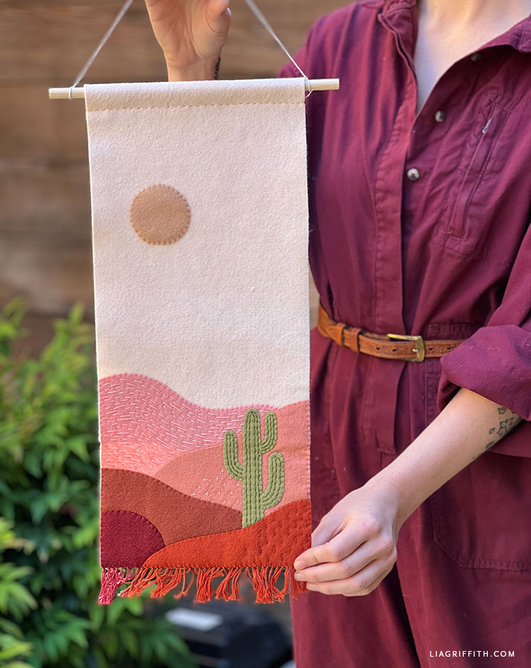 Felt Desert Wall Hanging DIY Tutorial - Lia Griffith