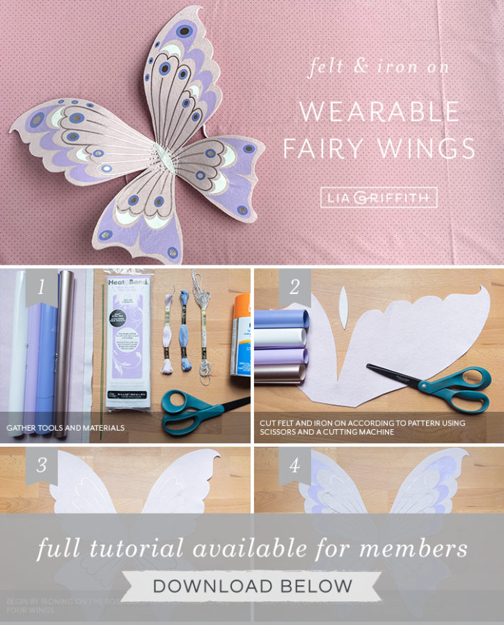 Felt Fairy Wings Template & Tutorial - Lia Griffith