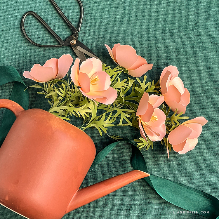 DIY Frosted Paper California Poppies