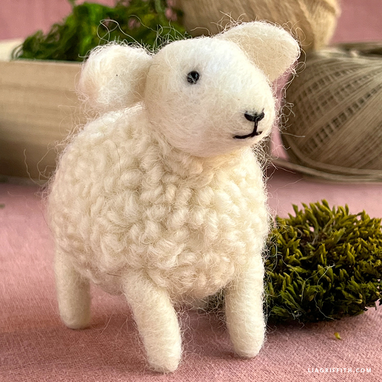 Felted Sheep DIY Template & Tutorial - Lia Griffith