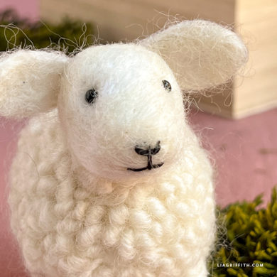 Felted Sheep DIY Template & Tutorial - Lia Griffith