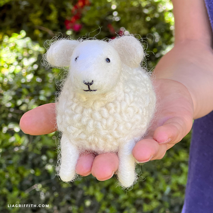 Felted Sheep DIY Template & Tutorial - Lia Griffith