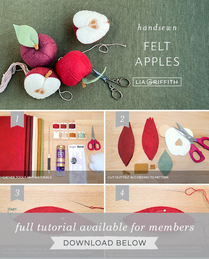Felt Apples - Lia Griffith