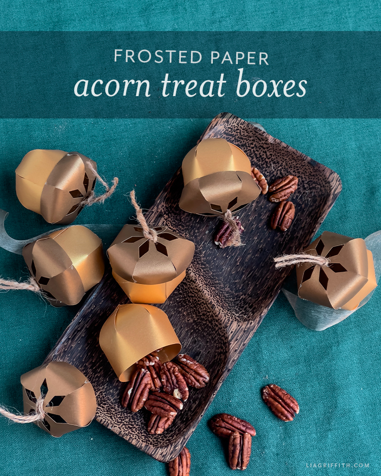 Paper Acorn for Fall Decor DIY Pattern and Tutorial - Lia Griffith