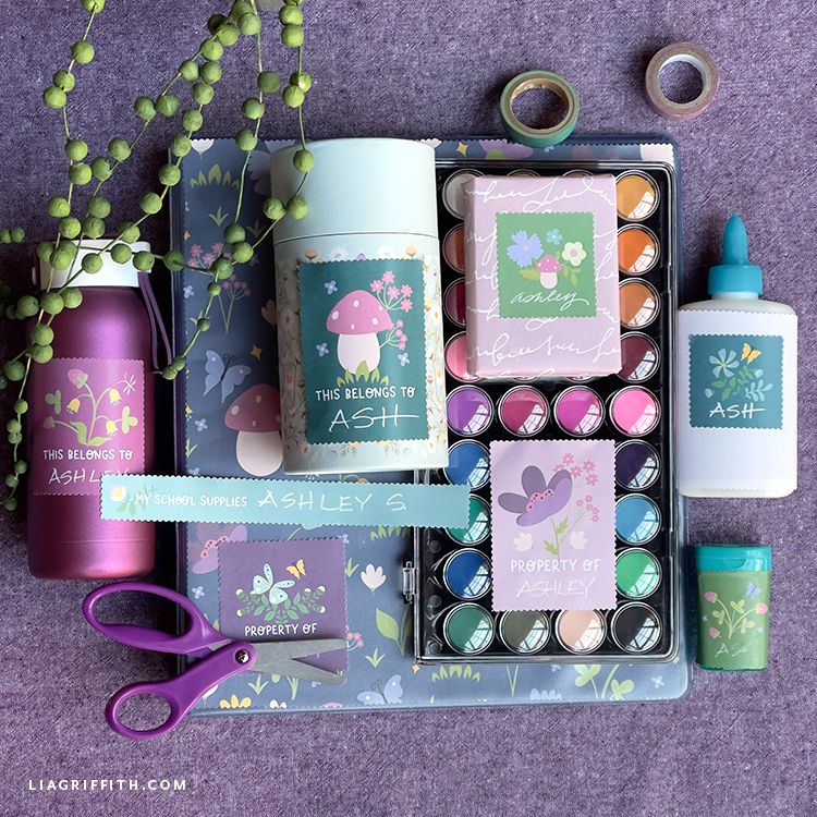 Fairy Garden School Supply Labels (Free Printable) - Lia Griffith