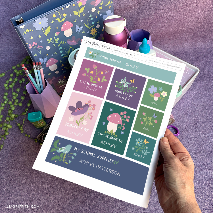Fairy Garden School Supply Labels (Free Printable) - Lia Griffith