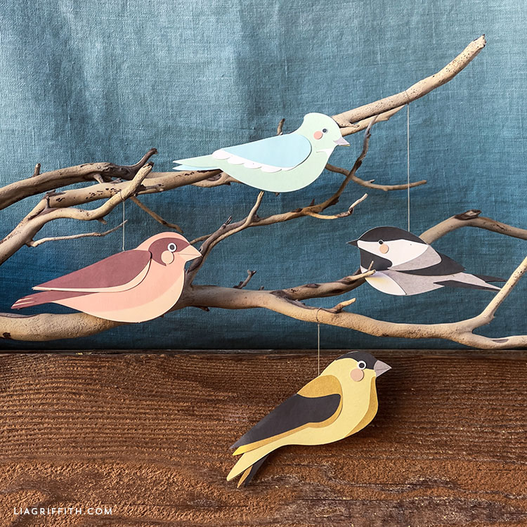 Layered Papercut Birds - Lia Griffith