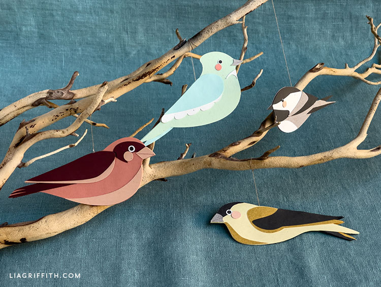 Layered Papercut Birds - Lia Griffith