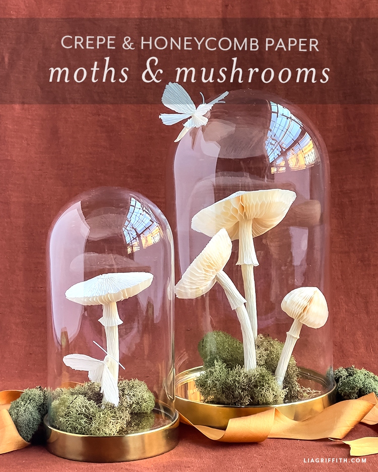 Paper Mushrooms & Moths DIY Tutorial - Lia Griffith