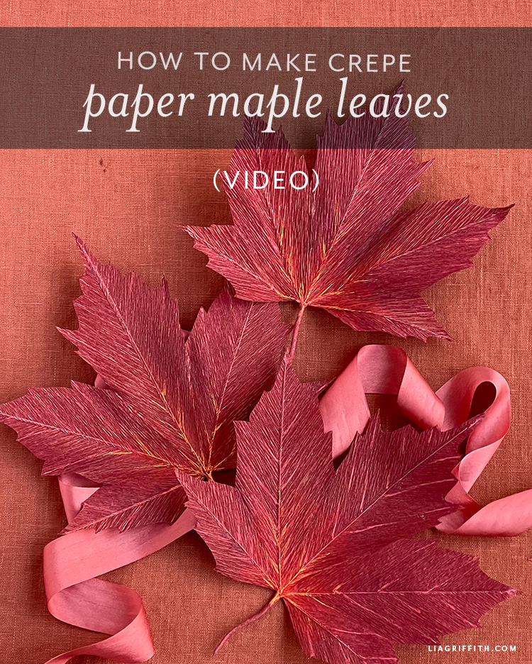 VIDEO: Crepe Paper Maple Leaves - Lia Griffith