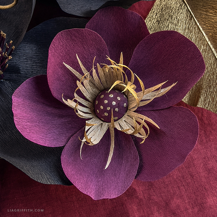 Crepe Paper Halloween Wall Flowers Workshop - Lia Griffith