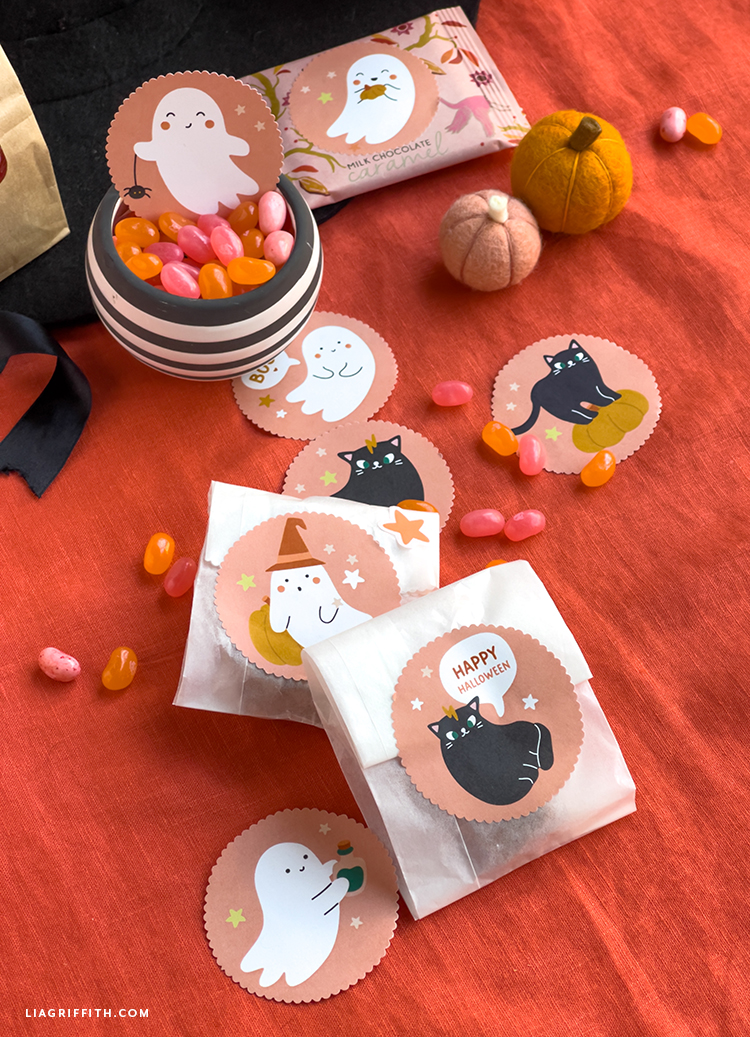 Printable Halloween Stickers - Lia Griffith