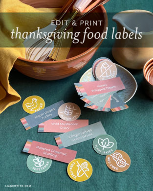 Free Thanksgiving Printables & Labels - Lia Griffith