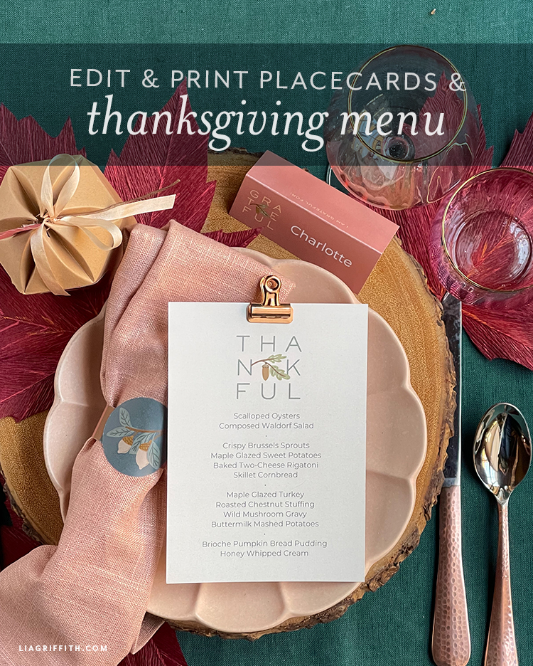 Free Thanksgiving Printables & Labels - Lia Griffith