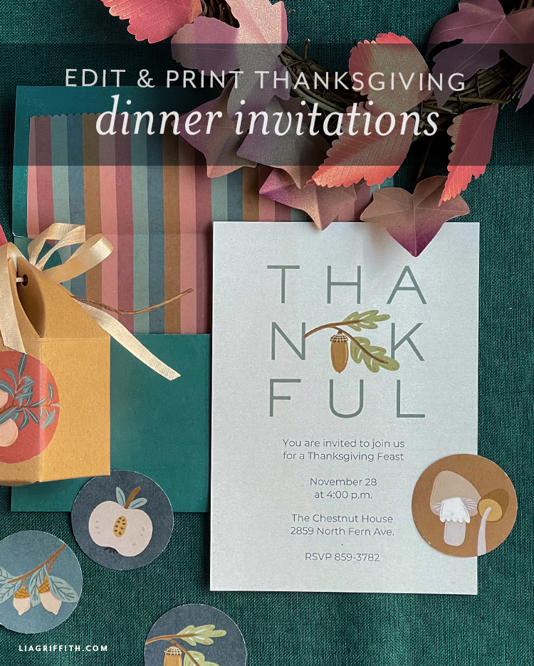 Free Thanksgiving Printables & Labels - Lia Griffith