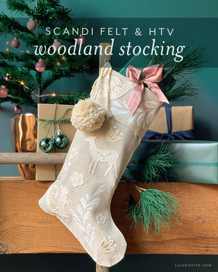 Felt & Iron-On Woodland Stocking - Lia Griffith