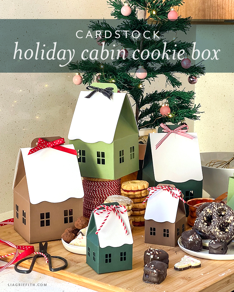 Paper Cabin Cookie Box Printable Template & SVG File - Lia Griffith