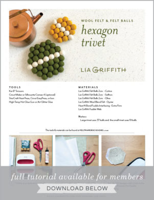 VIDEO: Wool Felt Ball Trivets DIY Tutorial - Lia Griffith